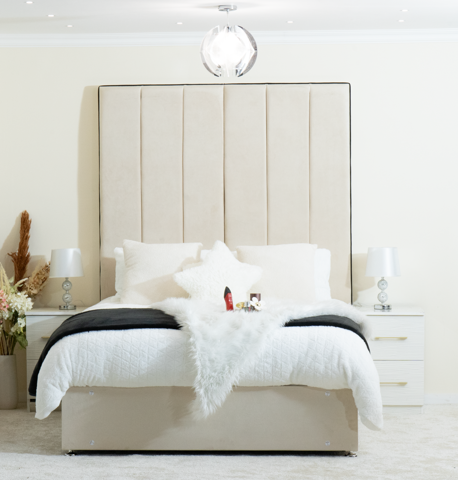 Moscow Tall Headboard Frame Bed – British Bed Co